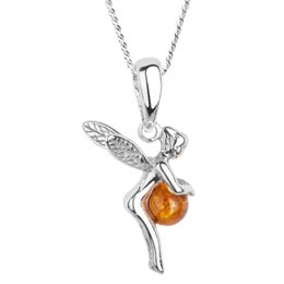 OSTSEE-SCHMUCK Damen Kette mit Anh&auml;nger "OSTSEE-SCHMUCK Kette mit Anh&auml;nger Elfe Kette mit Anh&auml;nger Elfe", 45cm, Silber 925 (Sterlingsilber), L: 42,