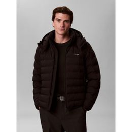 Calvin Klein Herren Steppjacke &raquo;NYLON HOODED PUFFER&laquo; mit Kapuze Regular fit mit Kapuze schwarz L