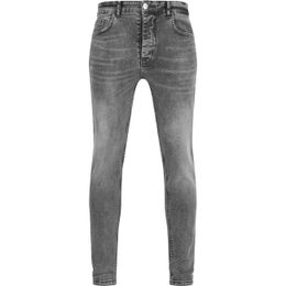 2Y Premium Herren Bequeme Jeans "2Y Premium Herren 2Y Tapered Fit Jeans", grau, Gr. 32, unifarben, 97% Baumwolle, 3% Elasthan, Jeans