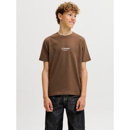 Jack & Jones Jack & Jones Junior Jungen Rundhalsshirt &raquo;JJESOHO TEE SS CREW NECK NOOS JNR&laquo; Baumwolle, locker geschnitten braun 176