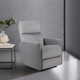 Home Affaire Relaxsessel &raquo;Pineto, TV-Sessel mit Schlaffunktion&laquo; Relaxfunktion, Wohnzimmer, frei stellbar und USB Anschluss grau Velour 100% Polyester 