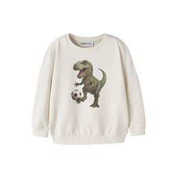 name it Sweatshirt 'NMMVoto' Jungen Gr&ouml;&szlig;e 104 gr&uuml;nmeliert / schwarz / wei&szlig;