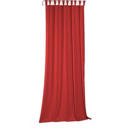 WIRTH Vorhang &raquo;Newbury&laquo; Schlaufen 1 Stk. tlg. nach Ma&szlig; rot Baumwolle, Polyester 375cm, Schlaufen, 130cm