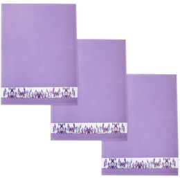 Framsohn frottier Geschirrtuch &raquo;Lavendel, aus 100% Baumwolle&laquo; dichte Feinwebung, mit Bord&uuml;re, in &Ouml;sterreich hergestellt, 50x70 cm lila 100% Baumwolle 