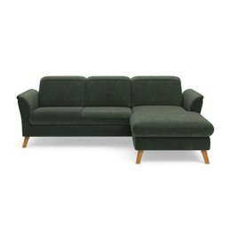 Sit & More sit&more Ecksofa &raquo;Romero L-Form&laquo; wahlweise mit oder ohne Relax-Funktion, Schlaffunktion, Bettkasten gr&uuml;n 90% Polyester 10%Polyamid B/H/T: 245cm x 91cm