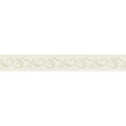 A.S. Cr&eacute;ation Bord&uuml;re &raquo;Only Borders&laquo; Barock gemustert ornamental glatt Designer Tapete Bord&uuml;re Glitzereffekt Borte Wohnzimmer Schlafzimmer beige Vinyl B/L: 0,08m x 