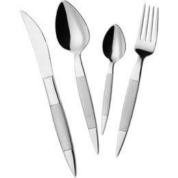 Mulex Besteck-Set &raquo;Miami&laquo; teilsatiniert silber Edelstahl 18/0 60 Stk.