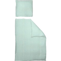 Adam Bettw&auml;sche &raquo;Leinenbettw&auml;sche Scribble&laquo; 2 Stk. aus 73% Leinen & 27% Bio-Baumwolle, 2 teilig - Leinenbettw&auml;sche blau Jacquard, Obermaterial: 73% Leinen,