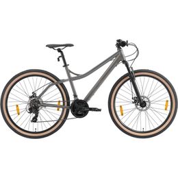 Bikestar Mountainbike 21 Gang Shimano RD-TY300 Schaltwerk Kettenschaltung f&uuml;r Damen und Herren, Kettenschaltung gr&uuml;n 43cm, 27,5 Zoll (69,85cm) Mountainbike