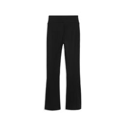 Puma Damen Leggings "HER RIB FLARED LEGGINGS", schwarz, Gr. XS, unifarben, Obermaterial: 62% Polyester, 34% Baumwolle, 4% Elasthan, Hosen, mit hoher