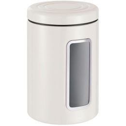 Wesco Vorratsdose &raquo;Classic Line&laquo; Deckel mit Kunststoffring / Sichtfenster aus Acryl, 2 L beige Stahlblech B/H/L: 12,5cm x 18,9cm x 12,5cm