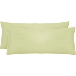 Biberna Kissenbezug &raquo;Michi Feinjersey mit Rei&szlig;verschluss&laquo; verschiedene Gr&ouml;&szlig;en, Feinjersey Kissenh&uuml;lle aus 100% Baumwolle gr&uuml;n Feinjersey, Obermaterial: 100% 