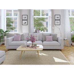 Dekowe Sisalteppich &raquo;Mara S2 mit Bord&uuml;re&laquo; rechteckig 5 mm H&ouml;he Flachgewebe, Material: 100% Sisal, Wohnzimmer, Kundenliebling beige Sisal B : 240cm 1 Stk., 