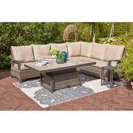 siena GARDEN Gartenlounge-Set &raquo;Corido&laquo; 5 Stk. tlg. grau Aluminium Einheitsgr&ouml;&szlig;e
