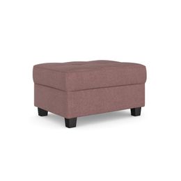 DOMO collection Polsterhocker &raquo;Florentina&laquo; lila Struktur fein (100% Polyester);Luxus-Microfaser (100% Polyester);Luxus-Microfaser in Chenille-Optik (