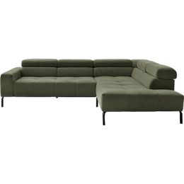 Home Affaire Ecksofa &raquo;Claya Move, L-Form, Kopf- & R&uuml;ckenverstellung, Breite 282 cm&laquo; Moderne Steppung, weicher Polsteraufbau & saugroboterfreundliche 