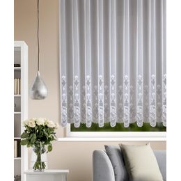 Gardine HOMING, B:300cm H:160cm, wei&szlig;, Polyester, Wohnzimmer, Gardinen, "Sophie", Fertigschal