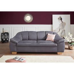 Quelle mit Federkern grau B/H/T: 210cm x 82cm x 93cm, Luxus-Microfaser ALTARA NUBUCK