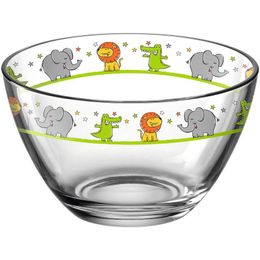 Leonardo Kinderschale &raquo;BAMBINI&laquo; 6 Stk. aus Glas L&ouml;we/Elefant/Krokodil, &Oslash; 12 cm bunt Glas &Oslash; 12cm