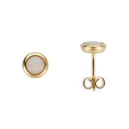 Firetti Damen Paar Ohrstecker &raquo;Schmuck Geschenk Gold 333 Ohrschmuck Farbstein Edelstein Opal&laquo; mit Opal gold 6,5mm, Gelbgold 333