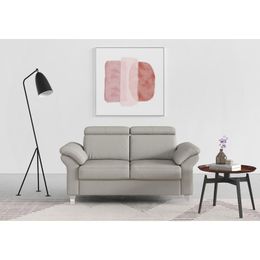 Sit & More sit&more 2-Sitzer &raquo;Arngast&laquo; inklusive Federkern und Kopfteilverstellung grau B/H/T: 156cm x 84cm x 93cm, NaturLEDER , R&uuml;cken echtes Leder