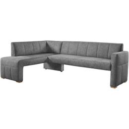exxpo - sofa fashion Essbank elegant und modern mit hohem Sitzkomfort grau Holzwerkstoff B/H/T: 245cm x 83cm x 159cm, Luxus-Microfaser, langer 