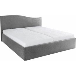 Westfalia Schlafkomfort Polsterbett inkl. Bettkasten bei Ausf&uuml;hrung mit Matratze grau Bezug Bett: wahlweise Kunstleder oder Microfaser (100% Polyester);Bonnell-