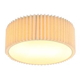 Globo LIGHTING Deckenleuchte &raquo;PAGE&laquo; E27 1 Stk. Deckenlampe Wohnzimmer-Leuchte Schlafzimmer-Leuchte Flur K&uuml;che beige &Oslash; 33cm H: 13cm, 1 Stk.