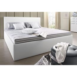Westfalia Schlafkomfort Polsterbett mit Bettkasten wei&szlig; Bezug Bett: Kunstleder;Bonnell-Federkernmatratze: 51% Polypropylen, 39% Polyester und 10% Baumwolle;Kaltschaummatratze