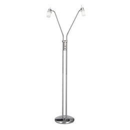JUST LIGHT Stehlampe &raquo;MAX LED&laquo; GU10 1 Stk. Warmwei&szlig; wechselbares LED Leuchtmittel silber 2, &Oslash; 25cm H: 110cm, 1 Stk.