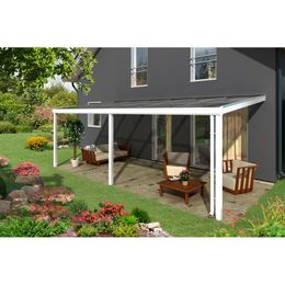 Skan Holz Terrassendach &raquo;Monza&laquo; BxT: 648x257 wei&szlig; Aluminium B/H/T: 648cm x 232cm