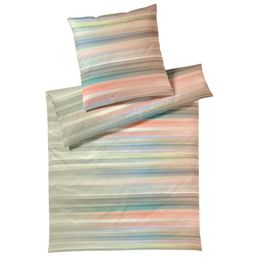 Elegante Bettw&auml;sche &raquo;Swoosh&laquo; 2 Stk. angenehmes Hautgef&uuml;hl gr&uuml;n Jersey, Obermaterial: 100% Baumwolle B/L: 155cm x 220cm, 1 Stk., 1 Stk., Jersey, B/L: 80cm x 