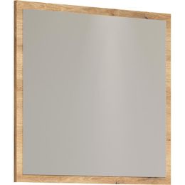 Home Affaire Garderobenspiegel &raquo;Estepona&laquo; Wandspiegel mit 4 mm Spiegel-Floatglas &ndash; (B/T/H) 80/2/70 cm braun Holzwerkstoff, Spiegelglas B/H/T: 80cm x 
