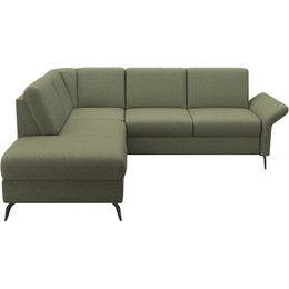 OTTO home Ecksofa &raquo;Rochelle&laquo; wahlweise mit Schlaffunktion, Bettkasten und Armteilverstellung gr&uuml;n 95% Polyester 5% Polyamid B/H/T: 240cm x 93cm x 