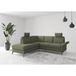 OTTO home Ecksofa &raquo;Rochelle&laquo; wahlweise mit Schlaffunktion, Bettkasten und Armteilverstellung gr&uuml;n 95% Polyester 5% Polyamid B/H/T: 240cm x 93cm x 