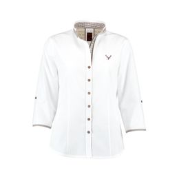 OS-Trachten Damen Trachtenbluse "Trachtenbluse 450006-3684", wei&szlig;, Gr. 50, Obermaterial: 80% Baumwolle CO. 20% Polyester PES., Blusen