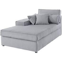 OTTO home Ottomane &raquo;Florid&laquo; einzeln stellbar oder als Teil eines Modulsofas, auch in Cord silber Baumwollmix (60% Baumwolle/40% Leinen);Struktur fein 