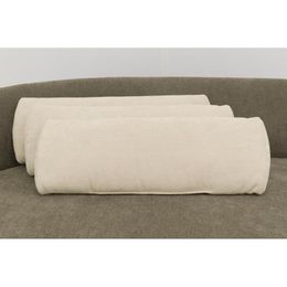 OTTO home Dekokissen &raquo;Ballerup&laquo; Dekokissen mit F&uuml;llung, Nierenkissen 3er Set 59x23cm beige Polyester B/L: 59cm, 3 Stk.