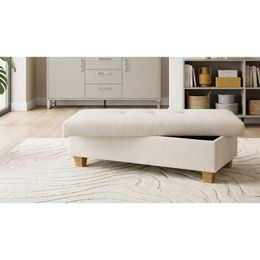 OTTO home Hocker &raquo;Egedal&laquo; Polsterhocker Egedal mit Staufach, passend zum Sofa 100% Polyester B/H/T: 131cm x 42cm x 61cm, Luxus-Microfaser weich