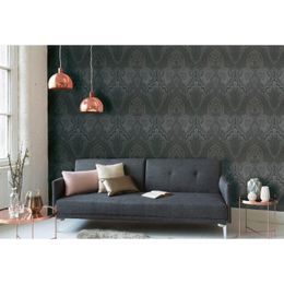 Livingwalls living walls Vliestapete &raquo;My Home My Spa&laquo; Barock Glitzermuster ornamental glatt Barock Tapete Ornament Muster glitzernd Hintergrund matt glatt Vlies 