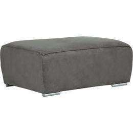 OTTO home Hocker &raquo;BEATRICE mit Wellenfederung, Ma&szlig;e B/T/H: 100/68/45 cm&laquo; passend zur "Beatrice"-Serie, in hochwertiger Verarbeitung grau B/H/T: 100cm 