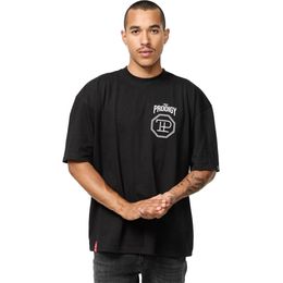 Trueprodigy Herren Oversize-Shirt "Jona Logo Print Oversized Rundhals", schwarz, Gr. XXS, Obermaterial: 100% Baumwolle CO., Shirts