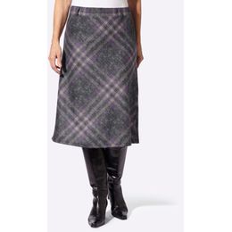 Casual Looks Damen Karorock, grau, Gr. 20, gemustert, kariert, mehrfarbig, 93% Polyester, 7% Viskose, R&ouml;cke