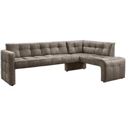 Essbank, B:245cm H:83cm T:159cm, braun, exxpo - SOFA FASHION, Sitzb&auml;nke, "Barista, bequem und elegant, hohe Bodenfreiheit", Eckbank Barista bequem