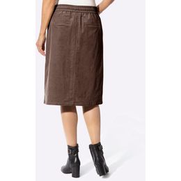 Inspirationen Damen Cordrockschoko, Gr. 44, unifarben, 98% Baumwolle, 2% Elasthan, R&ouml;cke