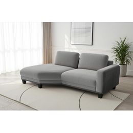 Sit & More Ecksofa SIT & MORE, B:237cm H:84cm T:126cm, grau, 100% Polyester, Wohnzimmer, Sofas, "Concept", Modernes Sofa in drei Fu&szlig;farben zur Auswahl