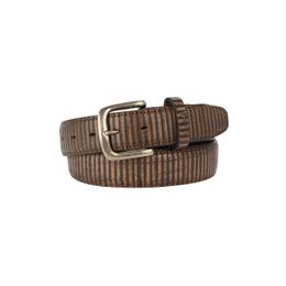 BA98-Cologne Damen Lederg&uuml;rtel "BA98-Cologne Rindlederg&uuml;rtel", braun, Gr. 95, gestreift, Obermaterial: 100% Lammleder LEL., G&uuml;rtel, im Streifen-Look