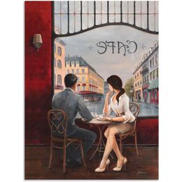 Artland Wandbild &raquo;Caf&eacute;&laquo; Restaurant & Caf&eacute;s 1 Stk. tlg. als Alubild, Leinwandbild, Poster in verschied. Gr&ouml;&szlig;en rot B/H/T: 60cm x 80cm, Alu-Dibond-Druck 