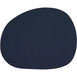 aida RAW Platzset &raquo;Buffalo&laquo; 95 % Recycelleder blau B/L: 33,5cm x 41cm, 4 Stk., Lederimitat