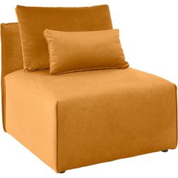 OTTO home Sessel &raquo;N&ouml;re&laquo; Modul - zum Zusammenstellen; in vielen Bezugsqualit&auml;ten und Farben gold Samtoptik (100% Polyester);Struktur (100% 